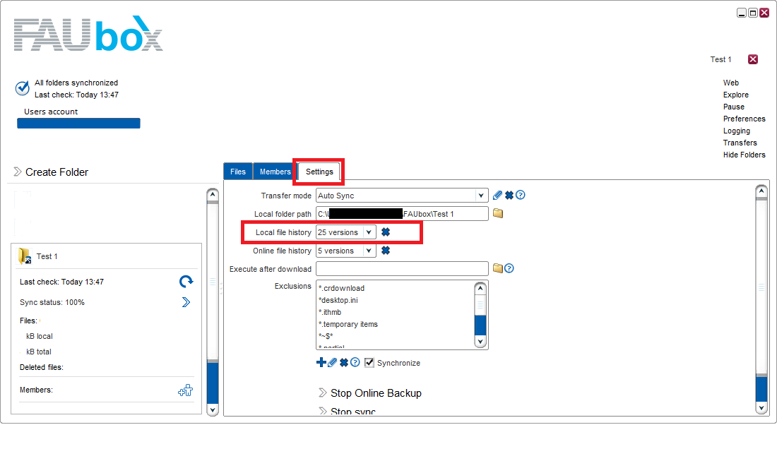 File Archive Configuration › FAUbox