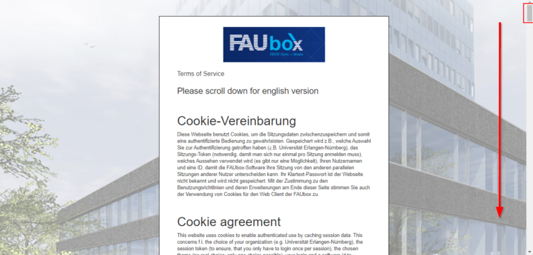 Registration – Login Guide for external Users › FAUbox